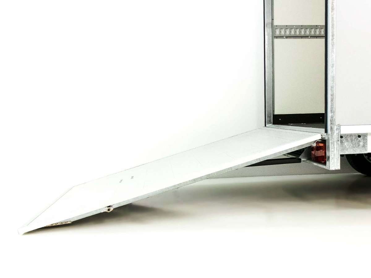 Vezeko Kofferanhänger 152x355cm Höhe:193cm 2,7t|Tür|Rampe|silber | Koch ...