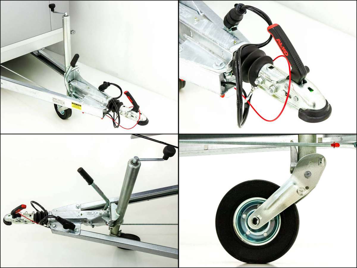 Vezeko Kofferanhänger 152x355cm Höhe:193cm 2,7t|Tür|Rampe|silber | Koch ...